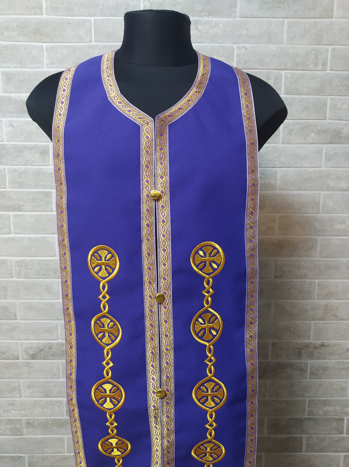 Embroidered Priest Set Stole and Cuffs Orthodox Set | Etsy