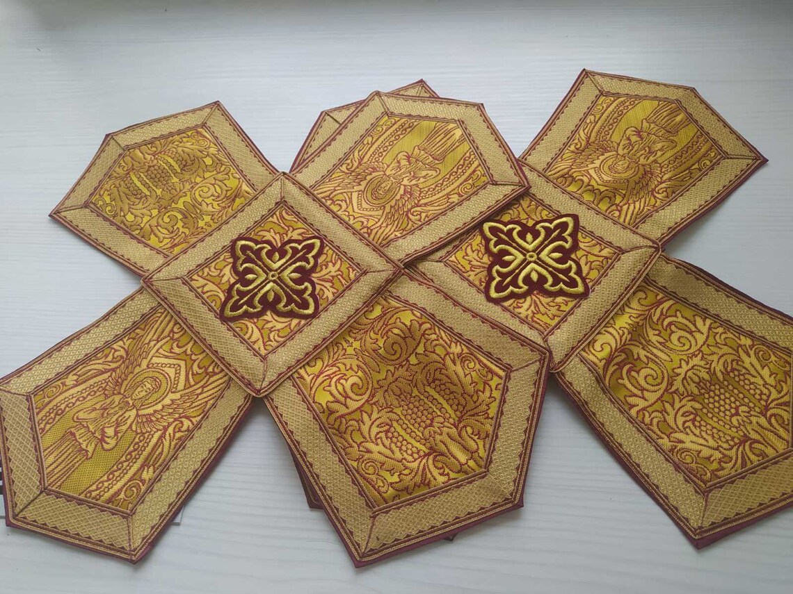 Orthodox Chalice Covers From Greek Brocade - Aer and Chalice Veil Set ...