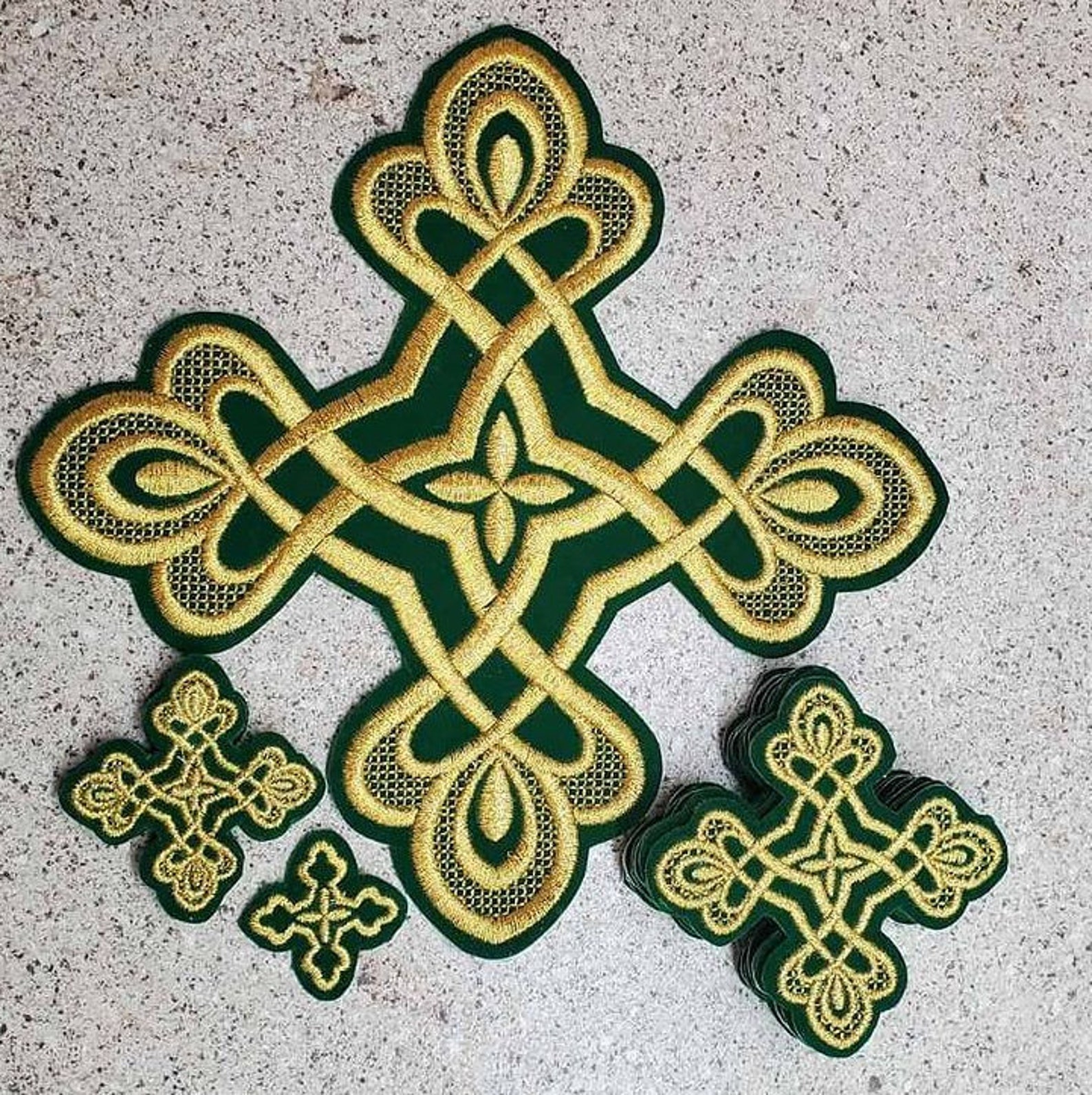 Orthodox Set of 14 embroidered crosses for Orthodox Greek | Etsy