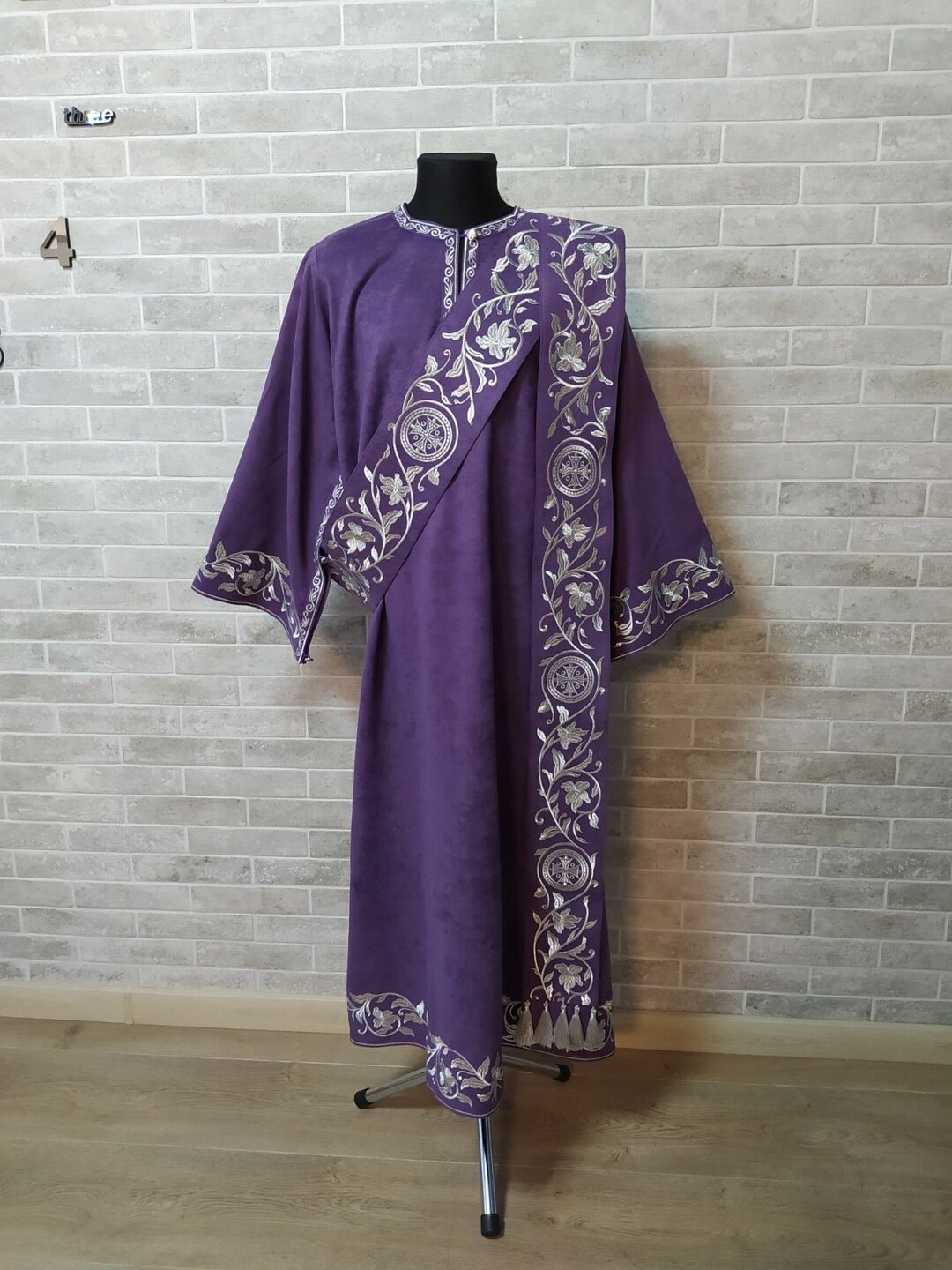 Embroidered Protodeacon's Sticharion - Deacon's Alb - Orthodox Vestment ...