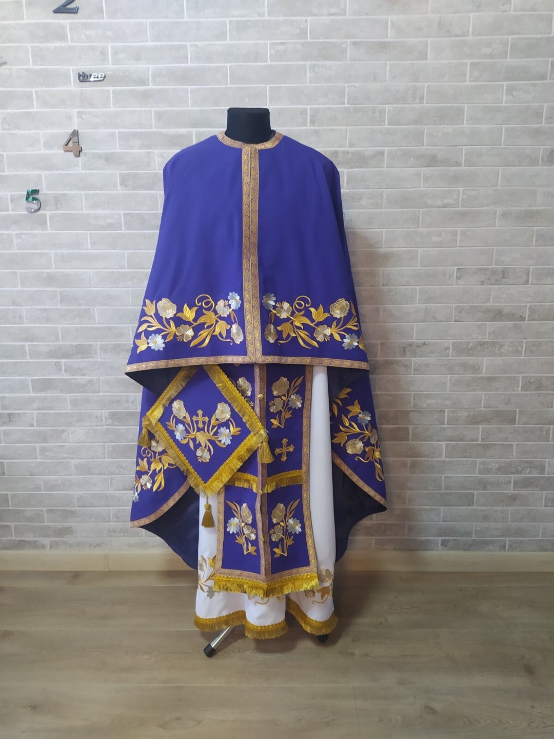Embroidered Greek Style Vestment - Priest Robe - Orthodox Vestments ...