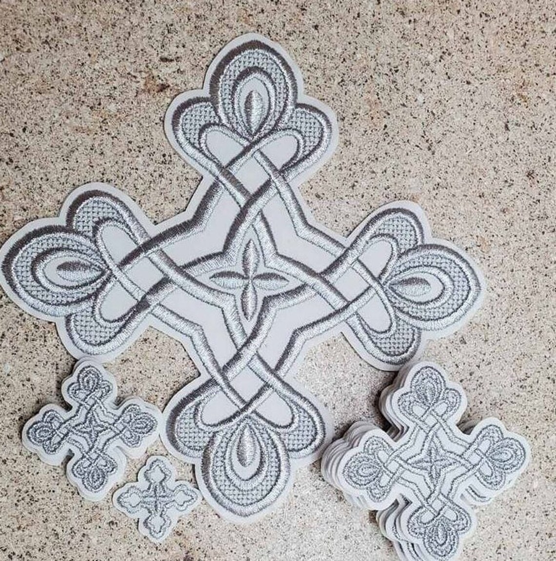 Orthodox Set of 14 embroidered crosses for Orthodox Greek | Etsy