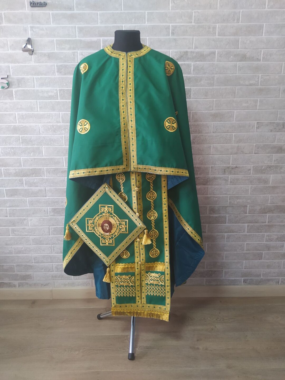 Green Greek Vestment Priest Robe Orthodox Vestments Priest Vestment ...