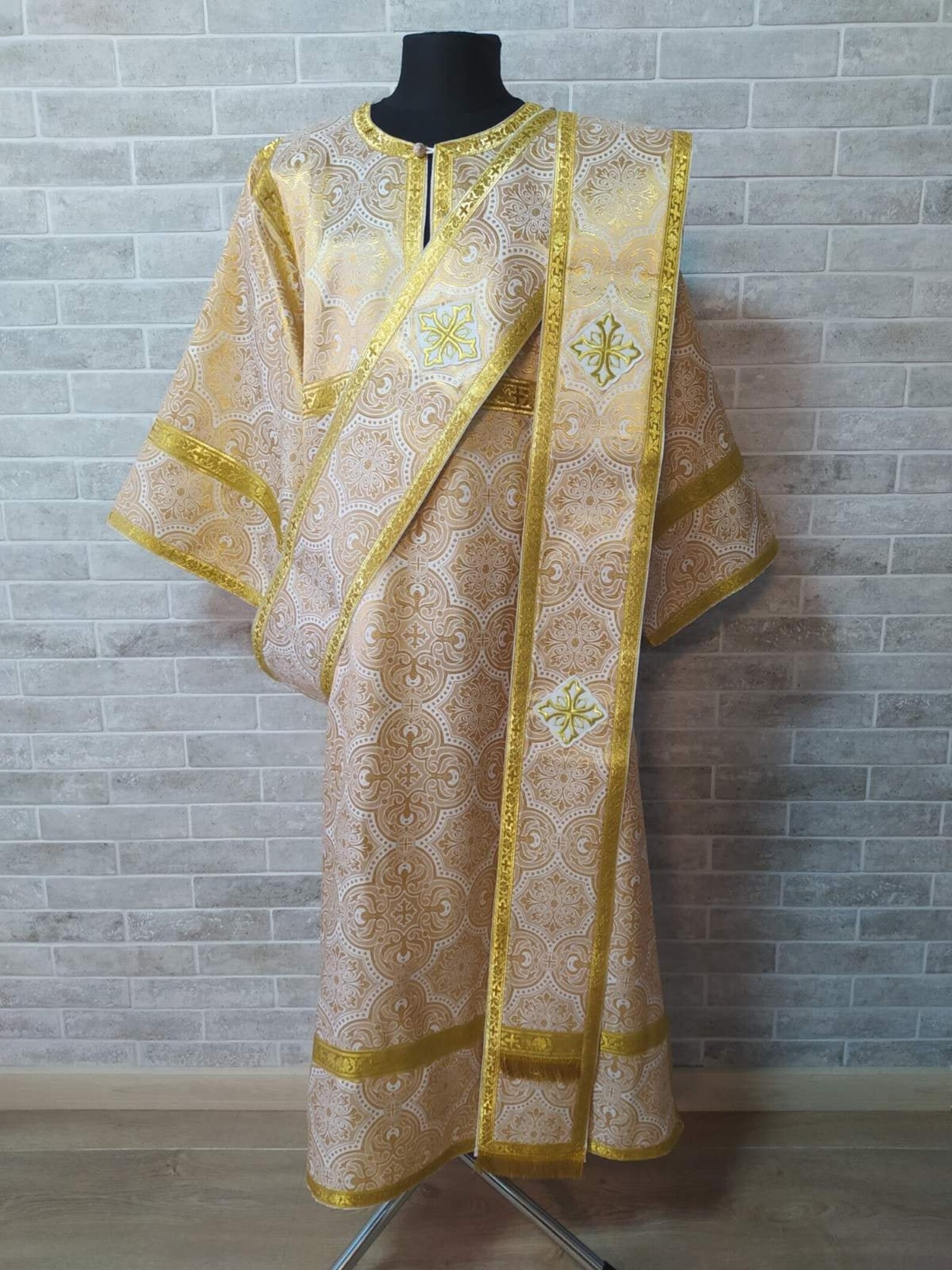 White Deacon's sticharion Orthodox Vestment | Etsy