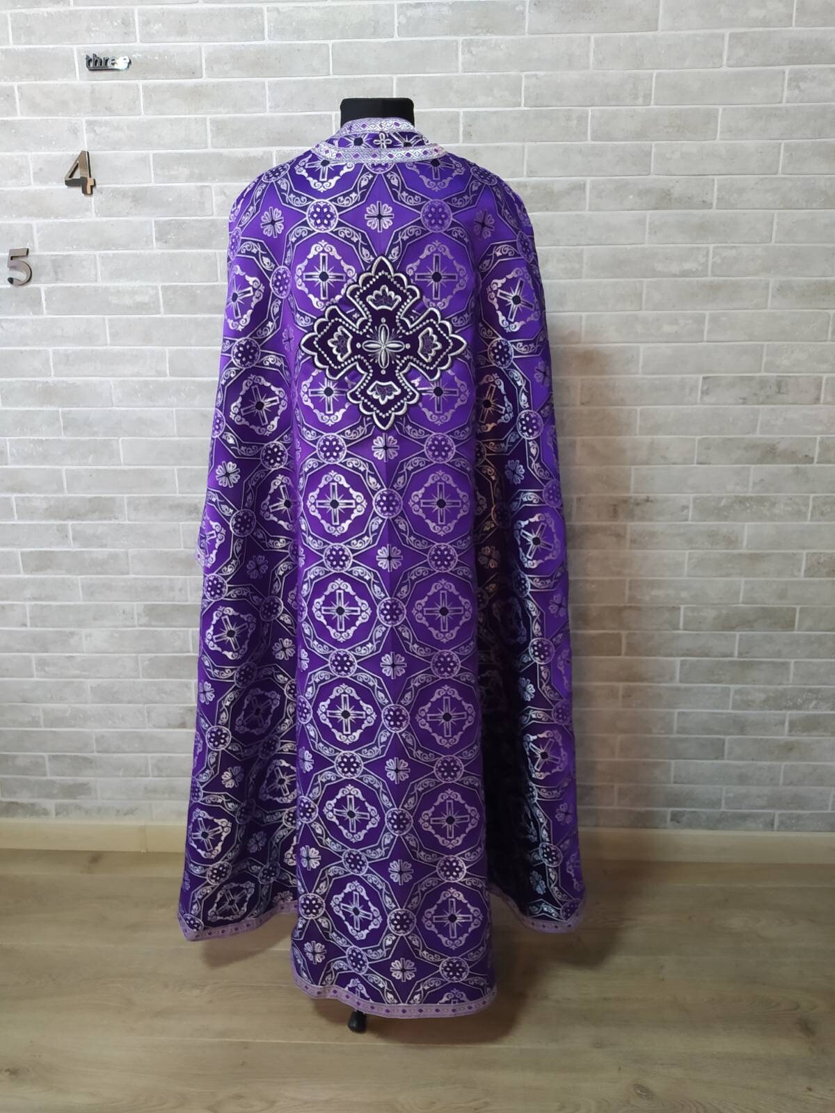 Violet Vestment Greek Vestment in Brocade Priest Vestment - Etsy