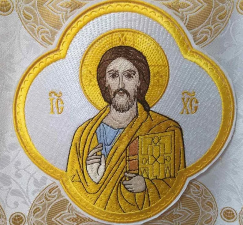 Liturgical Embroidered Vestment Appliques Round Icon Patch - Etsy