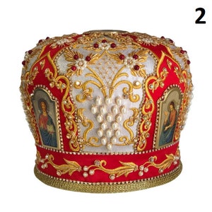 Red Mitra Crown Miter Miter Mithra Mithras Orthodox Mitra - Etsy