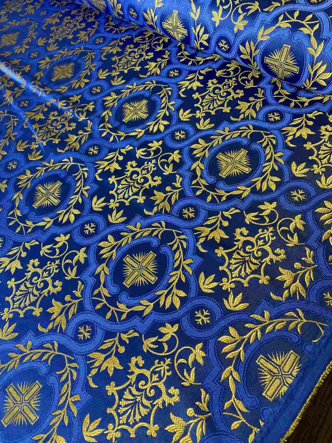 Green Nonmetallic Brocade - Church Brocade - Liturgical Brocade ...