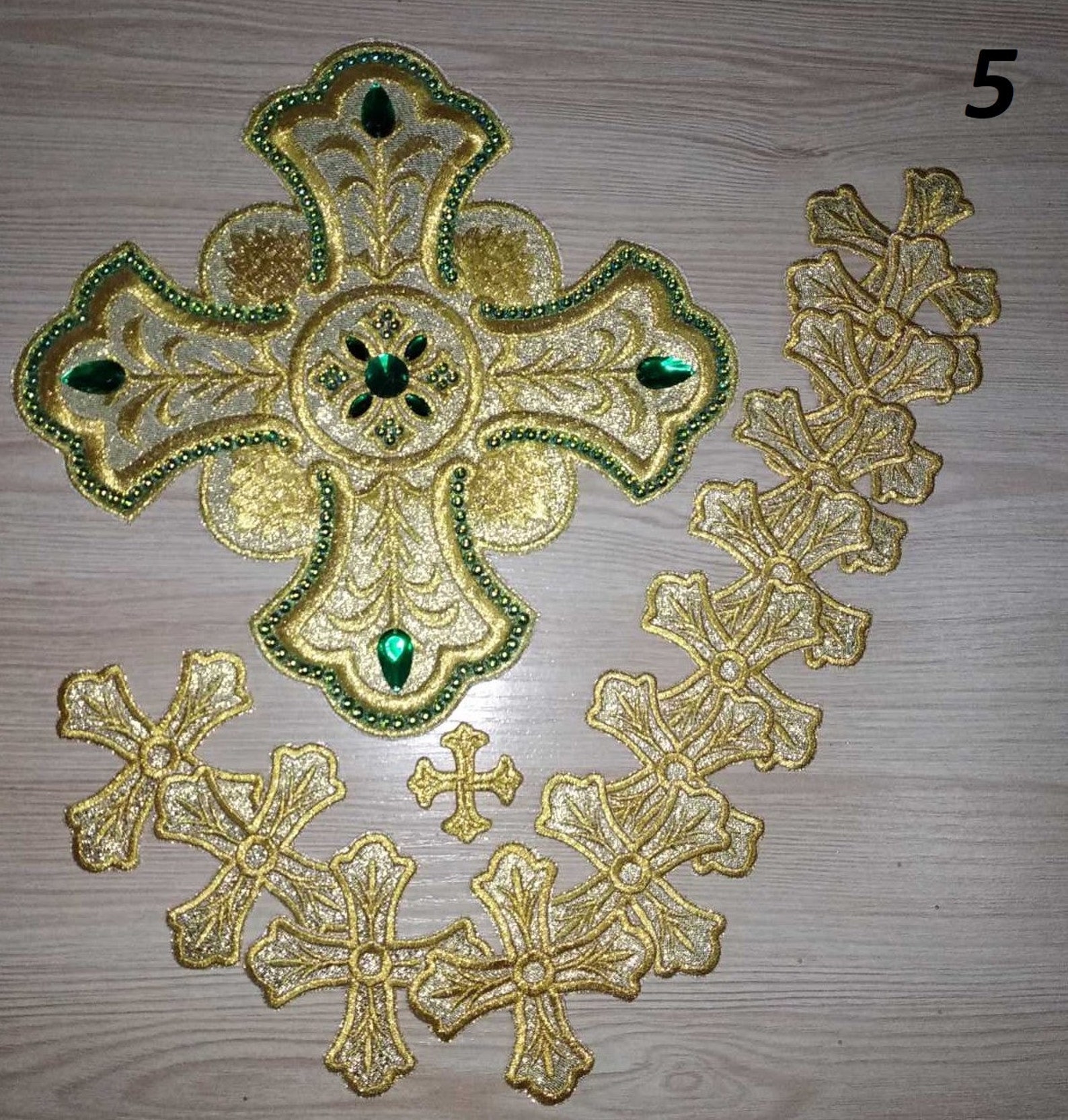Set of 14 Embroidered Crosses for Priest's Vestments in - Etsy