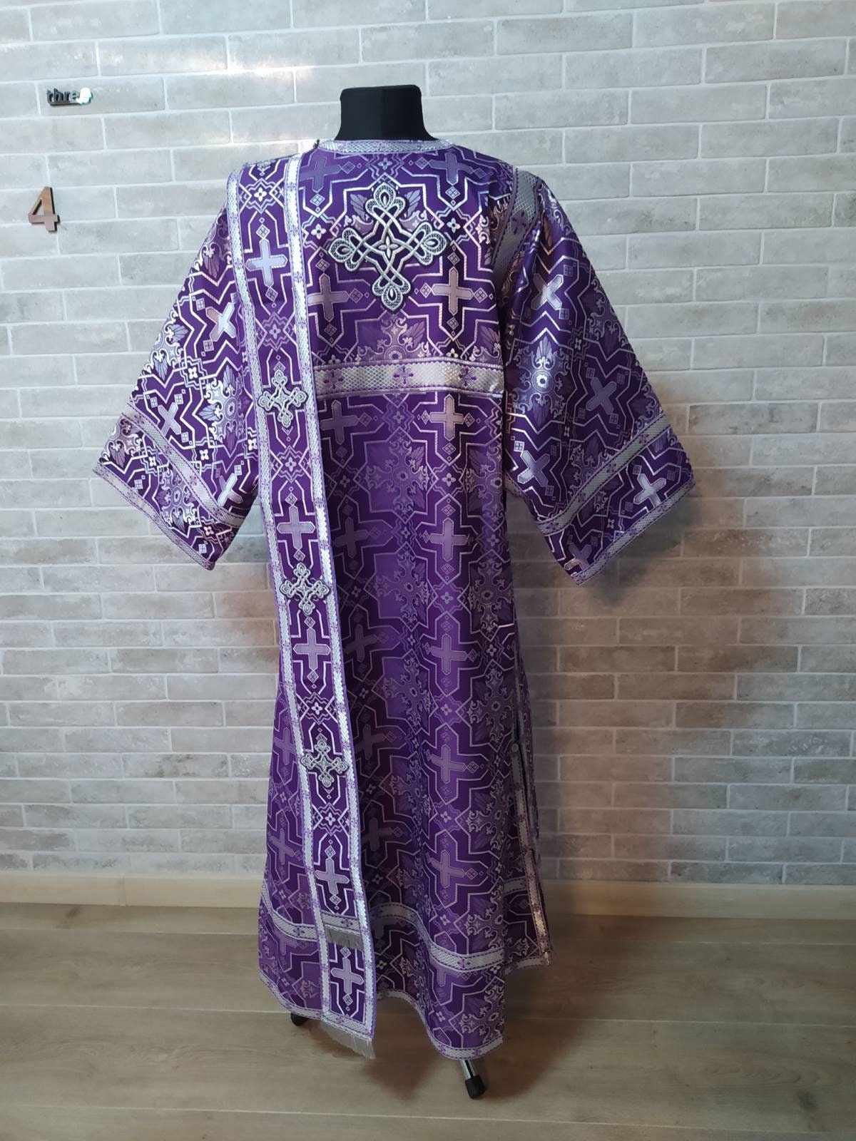 Violet Deacon's Sticharion - Orthodox Vestment - Deacon's Set of ...