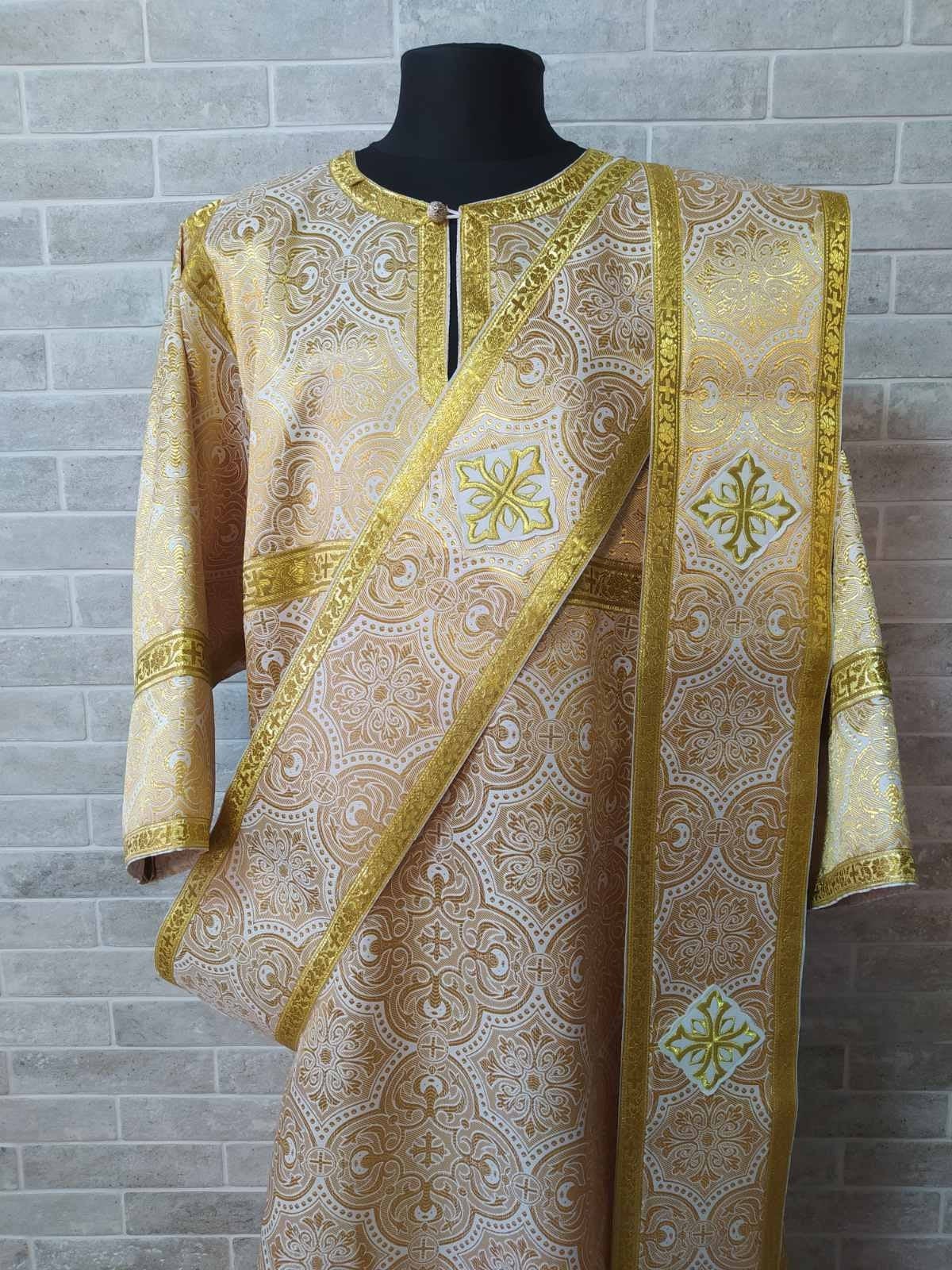 White Deacon's sticharion Orthodox Vestment | Etsy