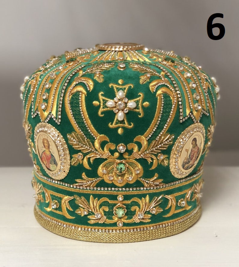 Green Mitra - Crown - Miter - Miter - Mithra - Mithras - Orthodox Mitra ...