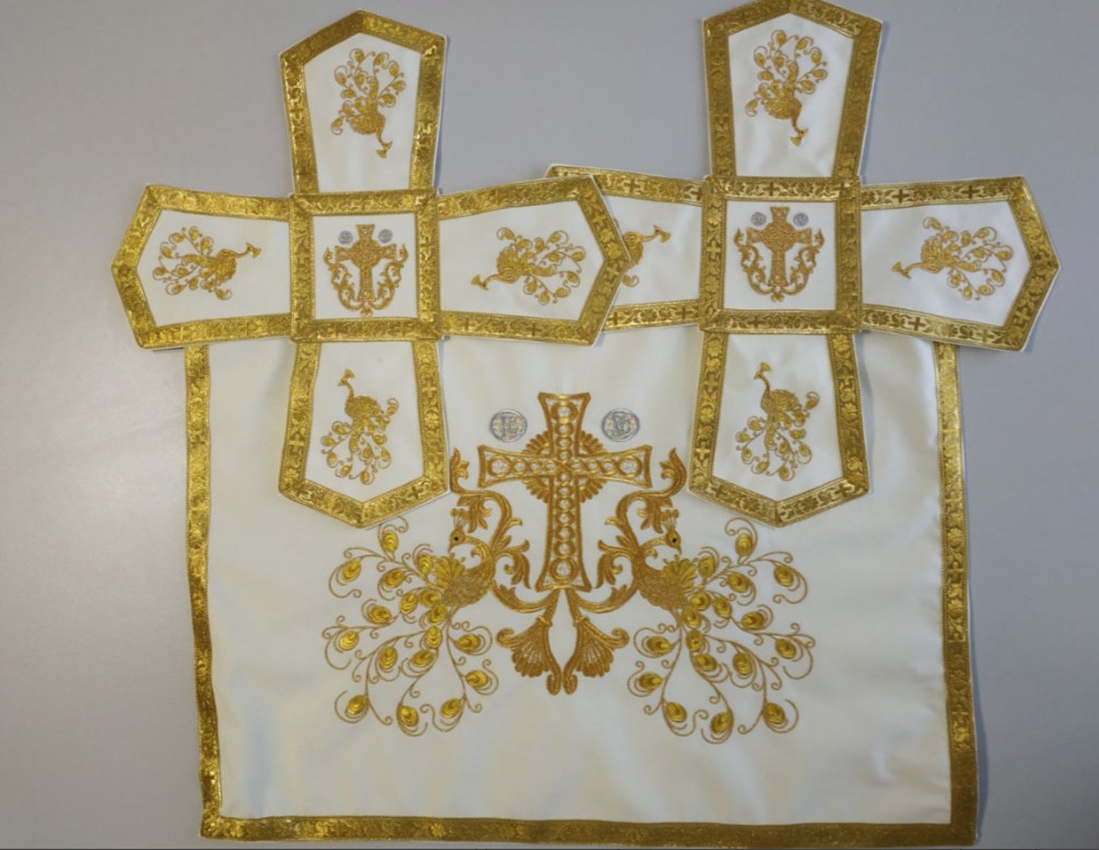 Orthodox Embroidered Chalice Covers From Greek Brocade - Aer and ...