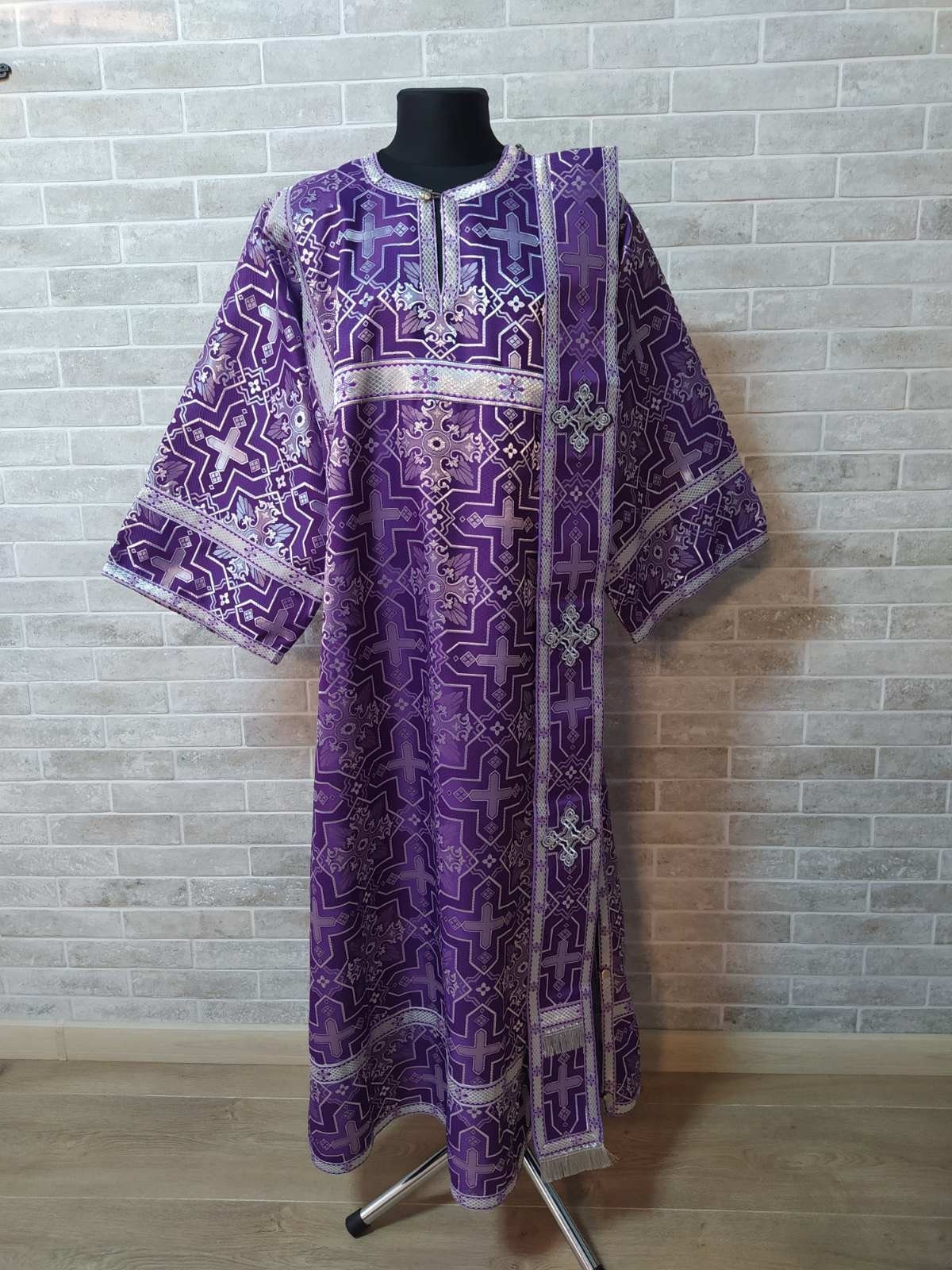 Violet Deacon's Sticharion - Orthodox Vestment - Deacon's Set of ...