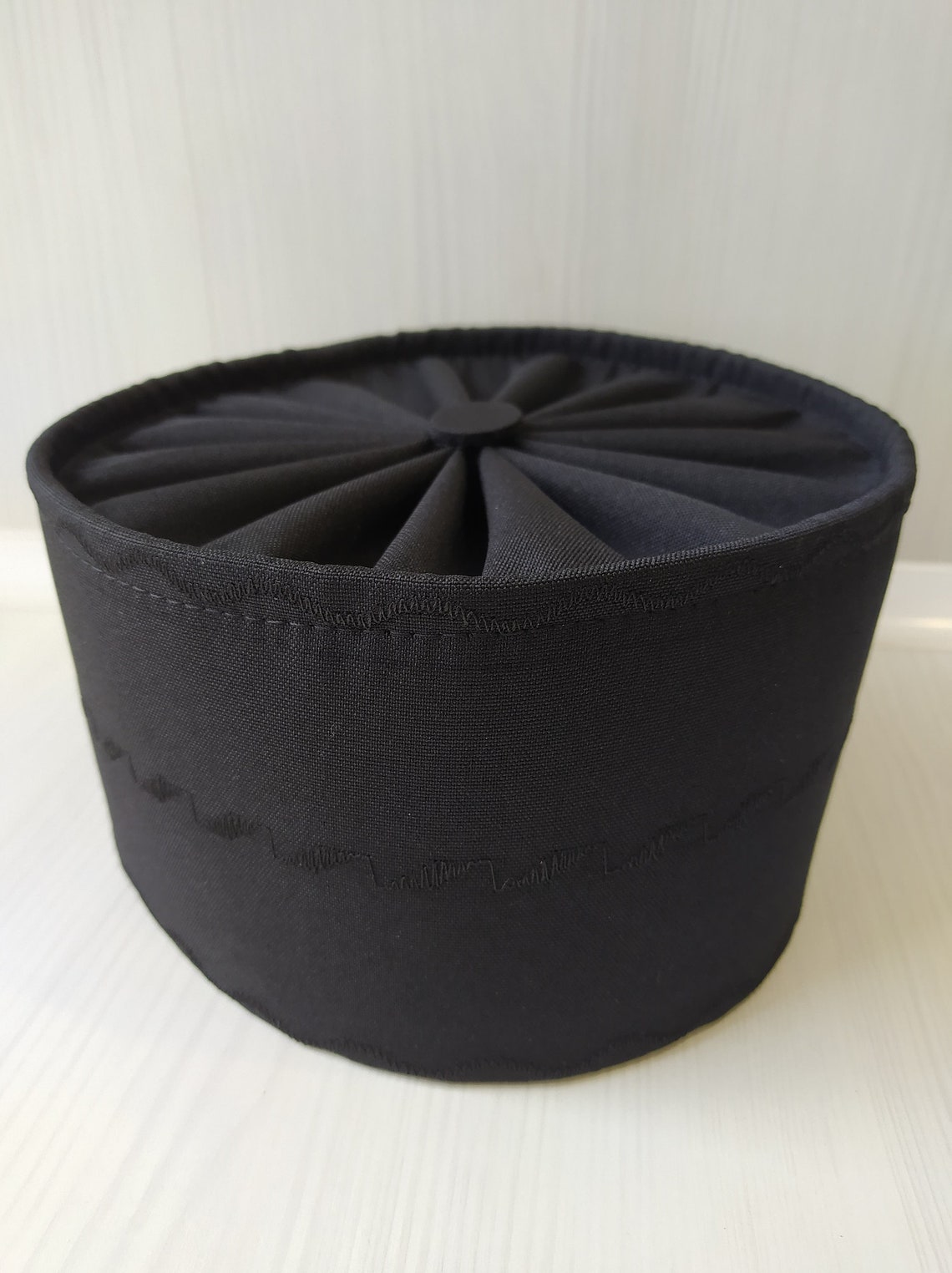 Greek style Skufia Greek Skufia Calotte Black in Velvet | Etsy