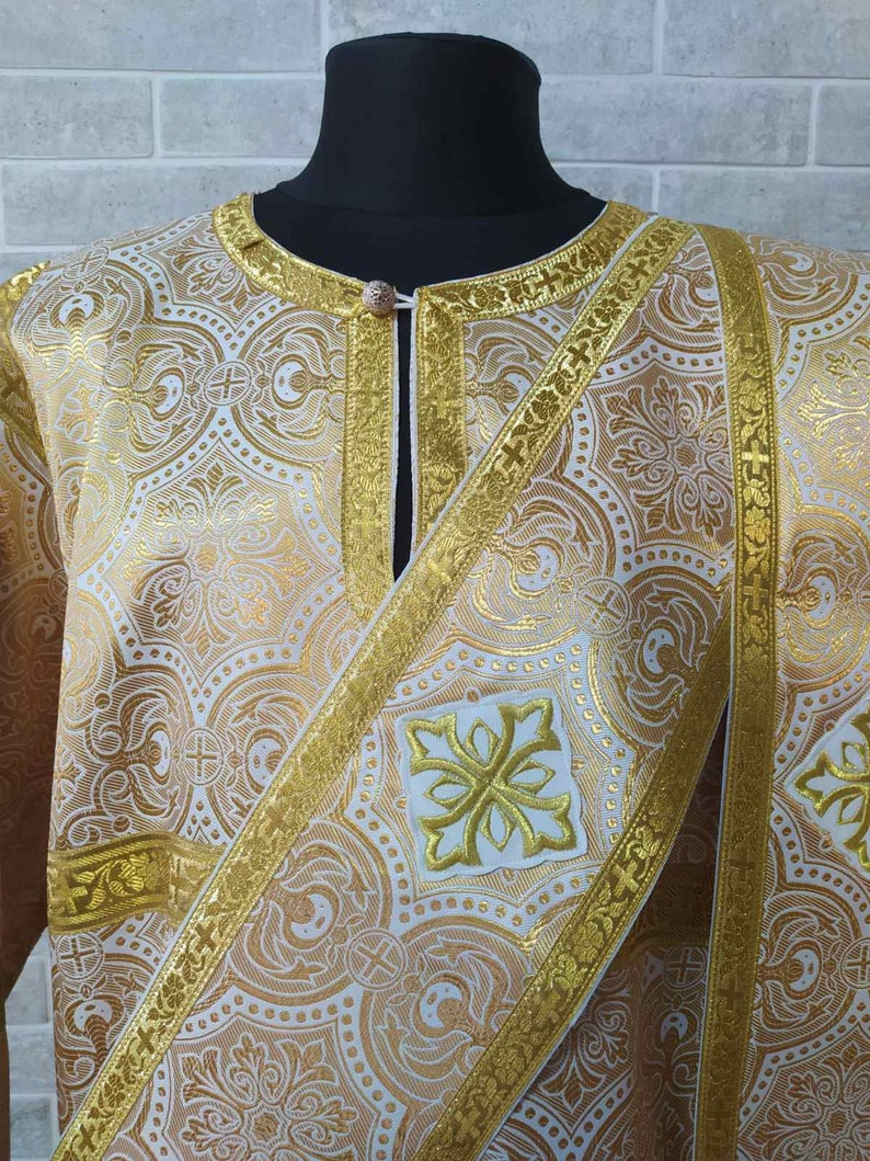 White Deacon's Sticharion Orthodox Vestment | Etsy