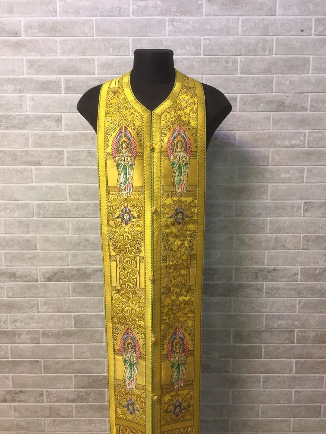 Communion Set in Greek Brocade Stole and Cuffs in Greek Brocade Priest ...