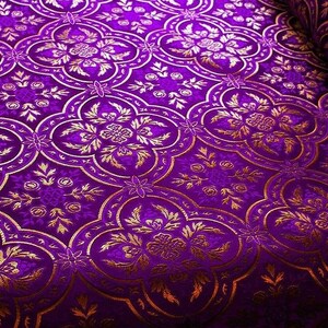 Violet Brocade - Purple Nonmetallic Brocade - Church Brocade ...
