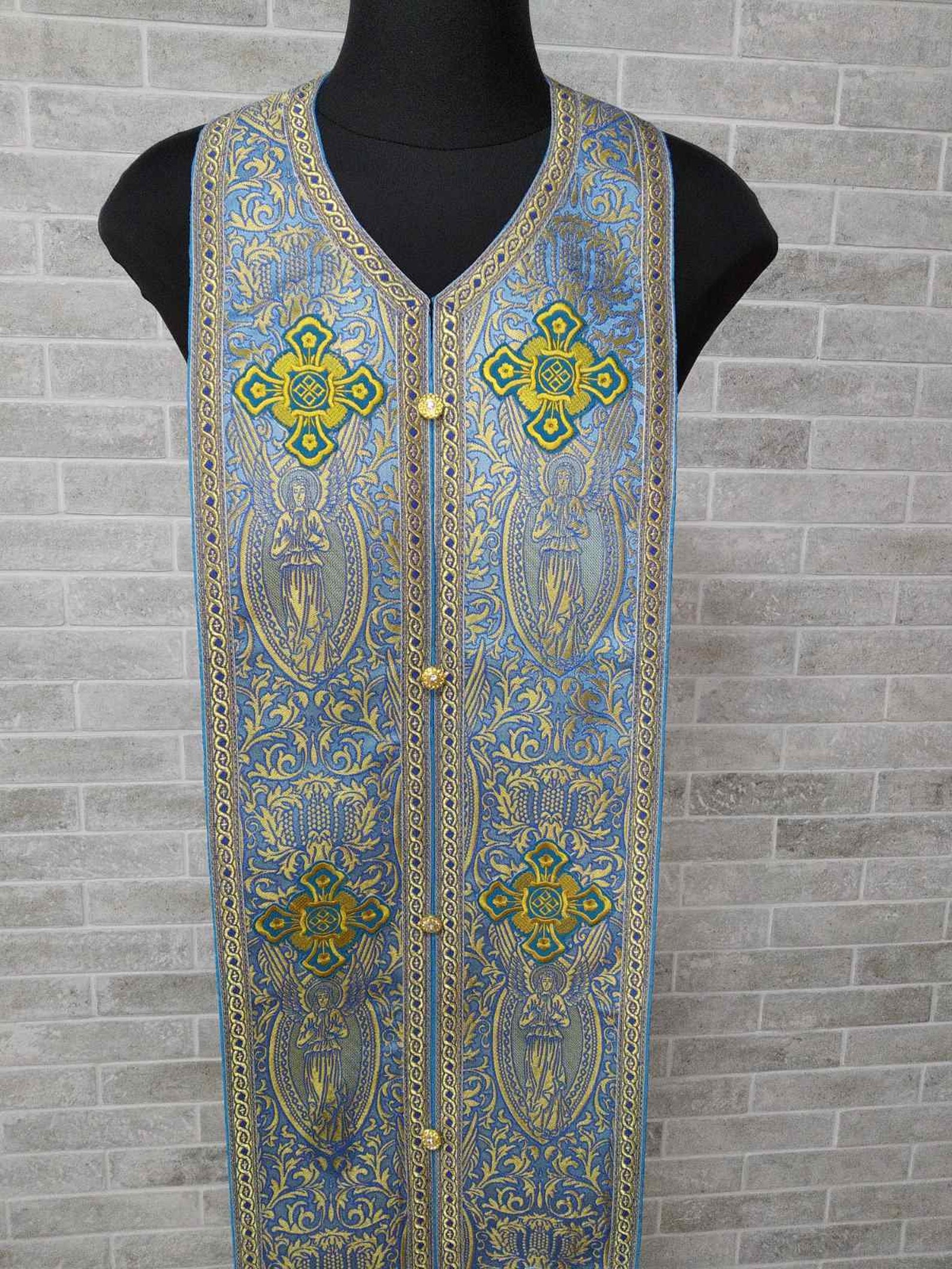 Blue Vestment in Angel's Brocade Orthodox Vestments - Etsy