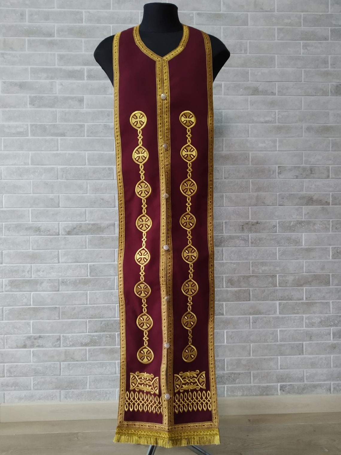 Embroidered Priest Set Stole and Cuffs Orthodox Set | Etsy