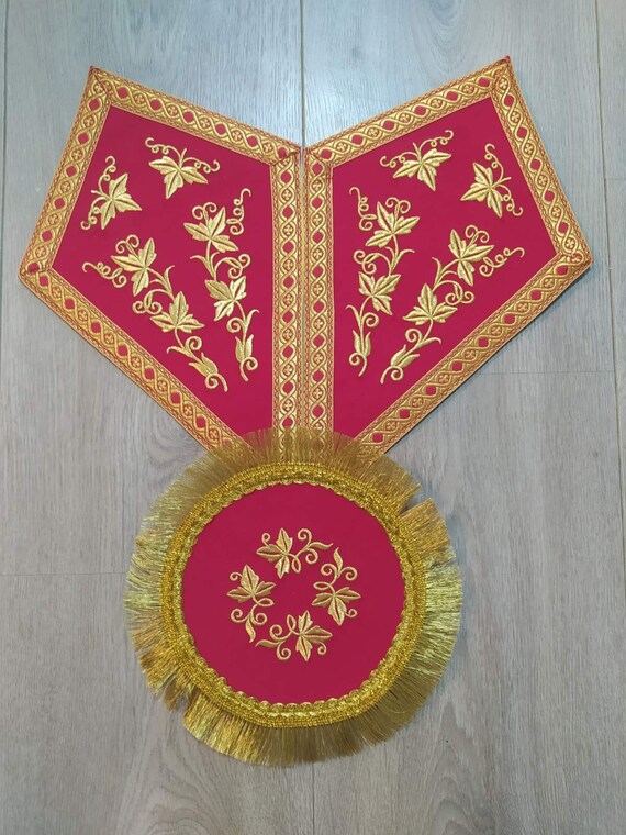 Embroidered Altar Cross and Lamp Stands Orthodox Liturgical - Etsy