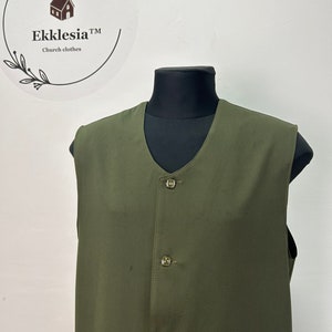 Embridered Vest for the Chaplain - Vest With 2 Pockets - Waistcoat for ...