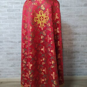 Greek Vestment in Maroon Brocade - Priest Vestment - Clothes for ...