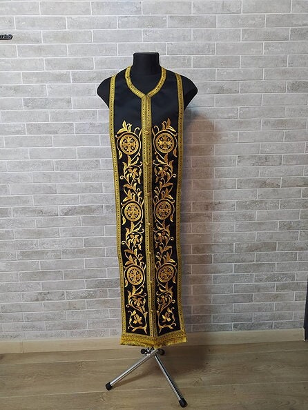 Embroidered Stole and Cuffs - Communion Set - Priest's Set - Orthodox ...