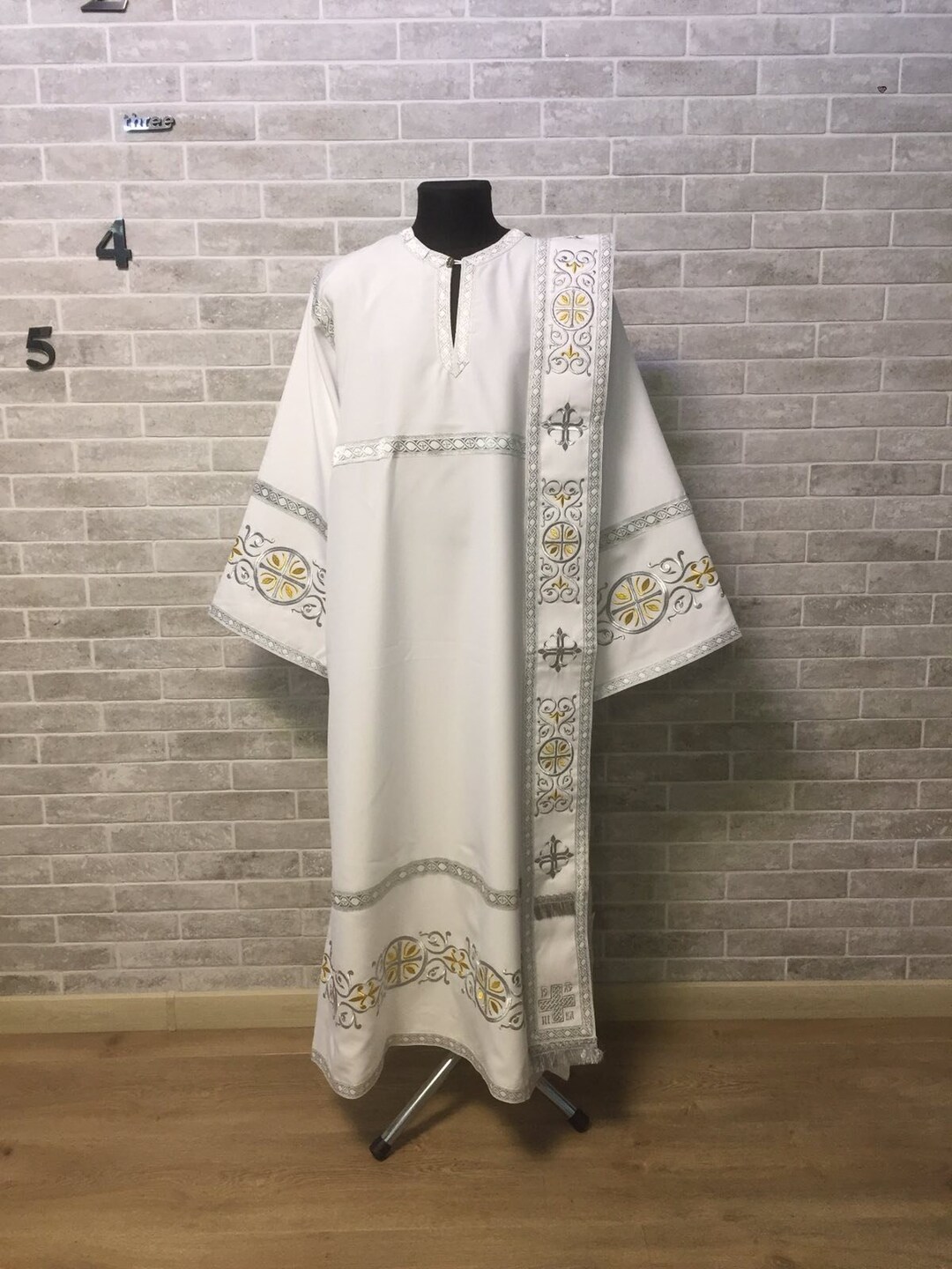 Embroidered Deacon's Vestment With Russian Double Orar - Protodeacon's ...