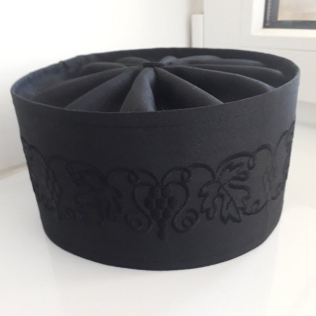 Greek Style Skufia Greek Skufia Calotte Black in Gabardine Biretta Cap ...