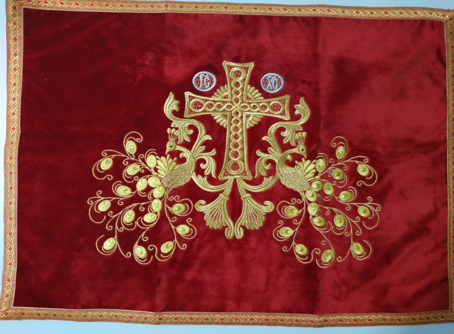 Orthodox Embroidered Chalice Covers From Greek Brocade - Aer and ...