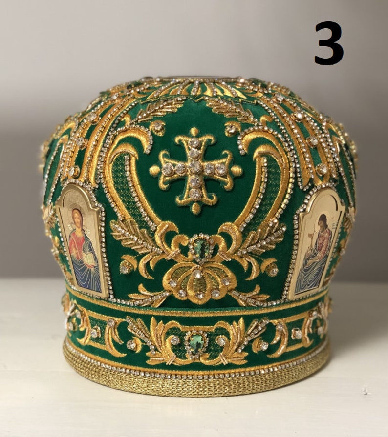 Green Mitra - Crown - Miter - Miter - Mithra - Mithras - Orthodox Mitra ...