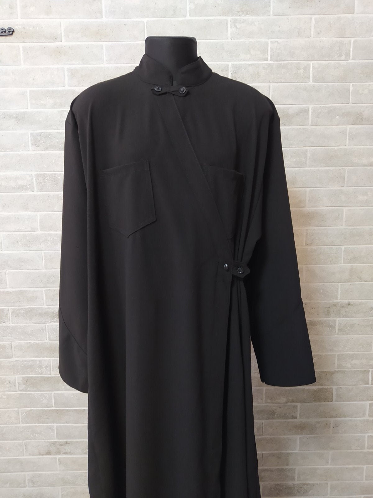 Winter Cassock Made Of Wool Black Cassock In Wool Warm Etsy