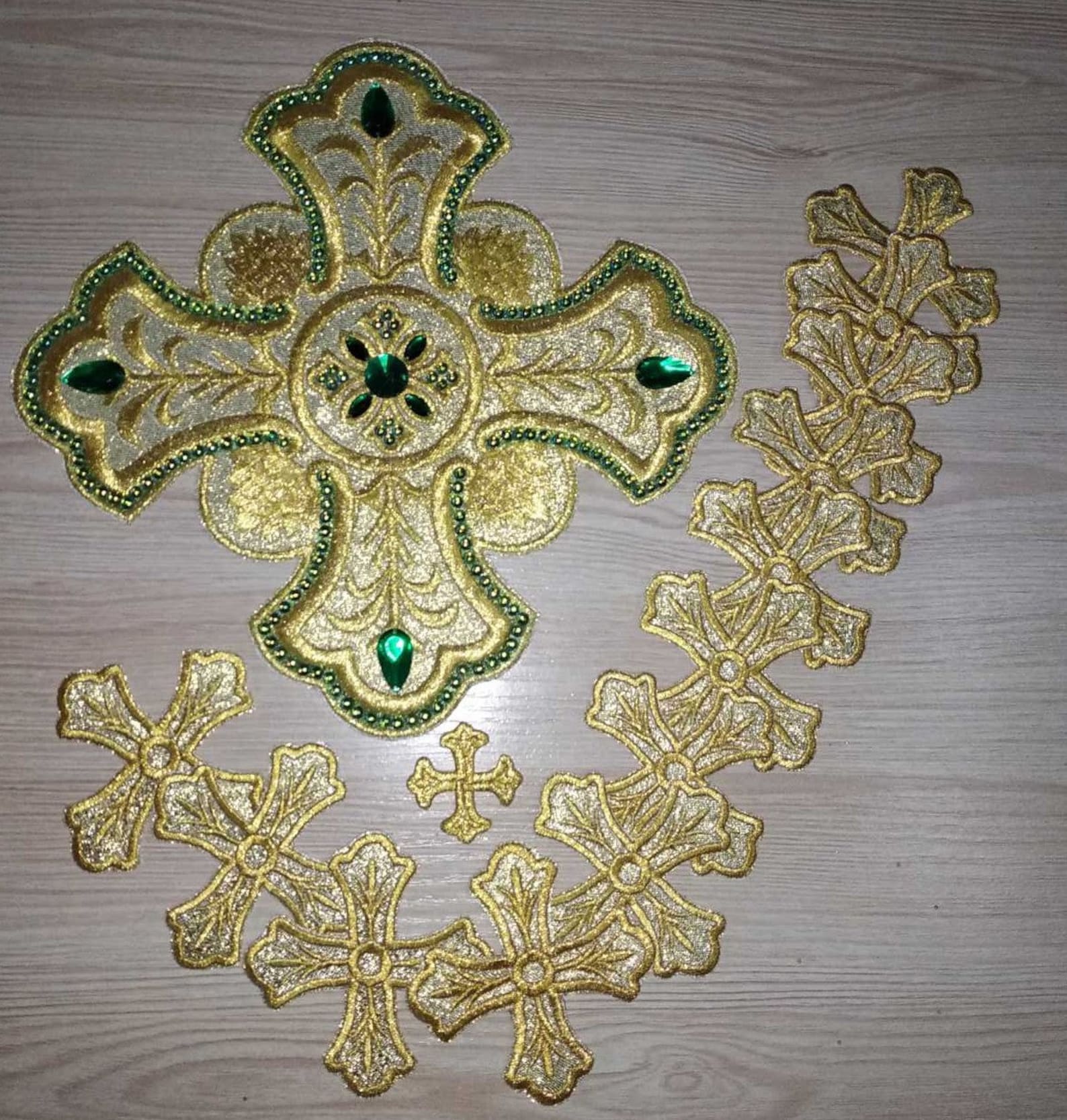 Set of 14 Embroidered Crosses for Priest's Vestments in - Etsy