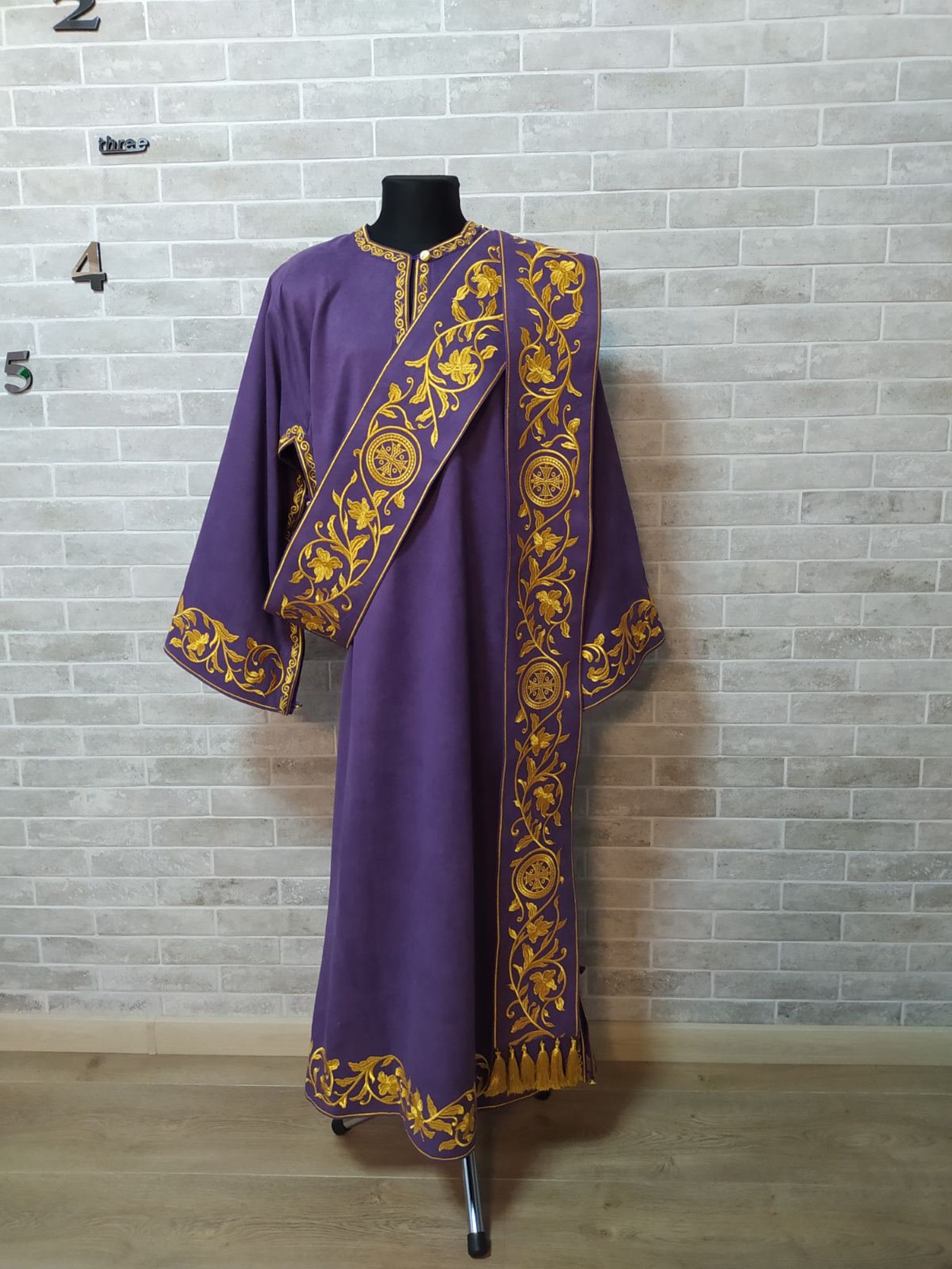 Embroidered Protodeacon's Sticharion Deacon's Alb - Etsy