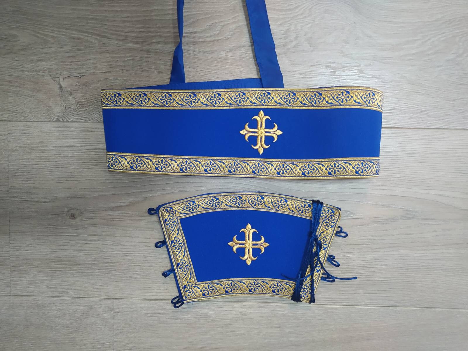 Blue Liturgical Vestment in Gabardine - Priest Robe - Orthodox ...