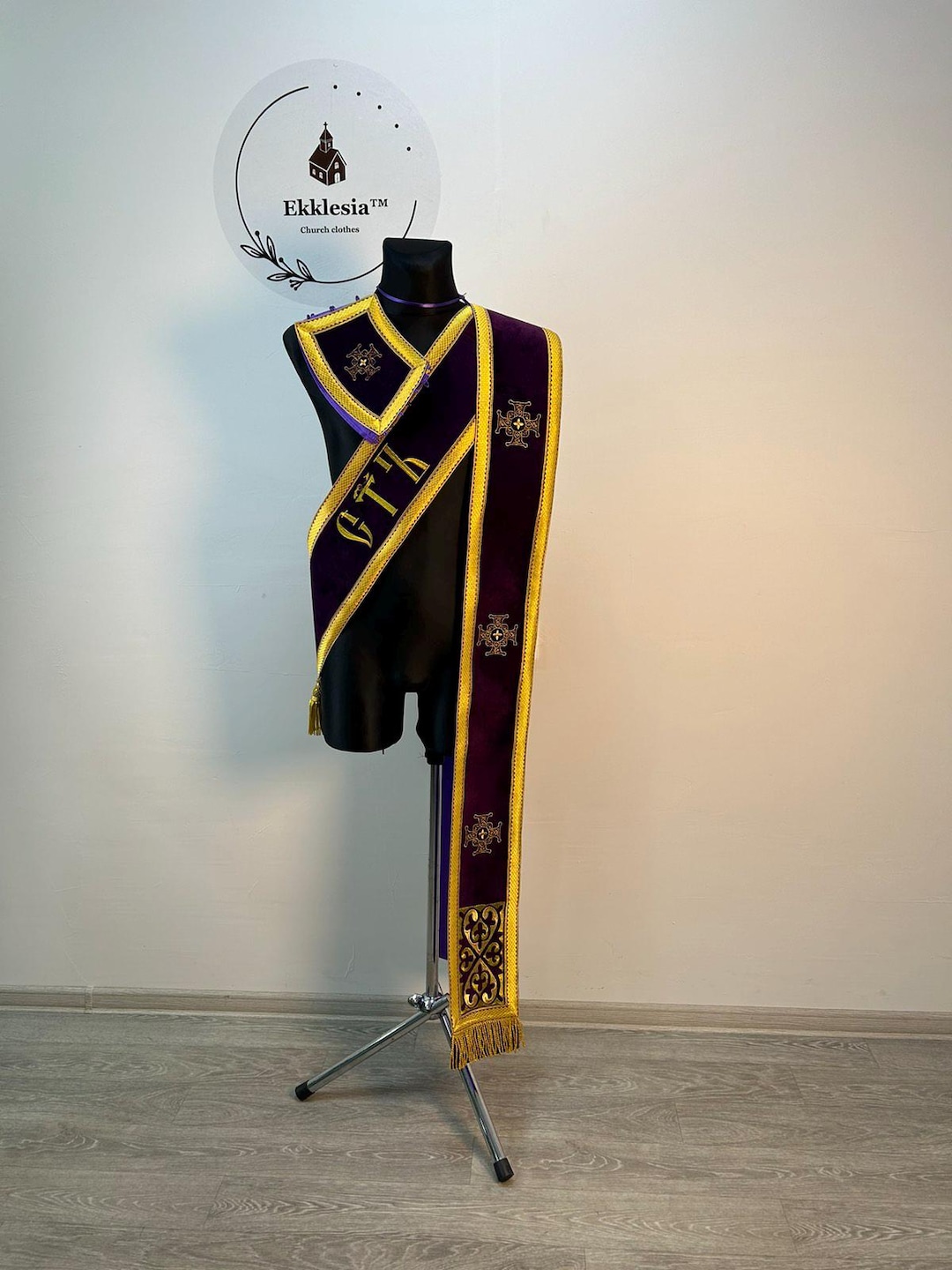 Embroidered Slavic Double Orar Protodeacon's Orarion Orthodox Double ...