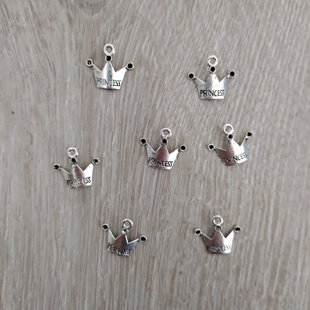 10x Princess Crown Charm - Etsy