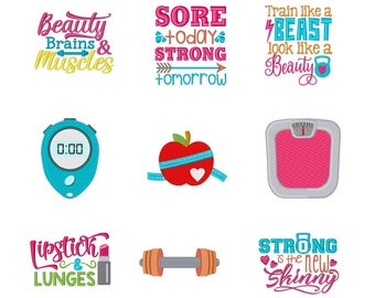 Gym Embroidery - Etsy