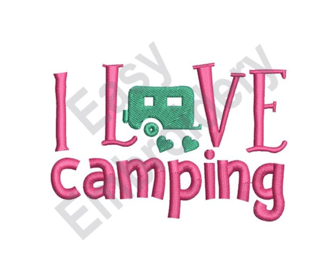 Love Camping - Machine Embroidery Design - Etsy