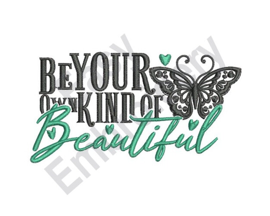 Be Beautiful - Machine Embroidery Design - Etsy