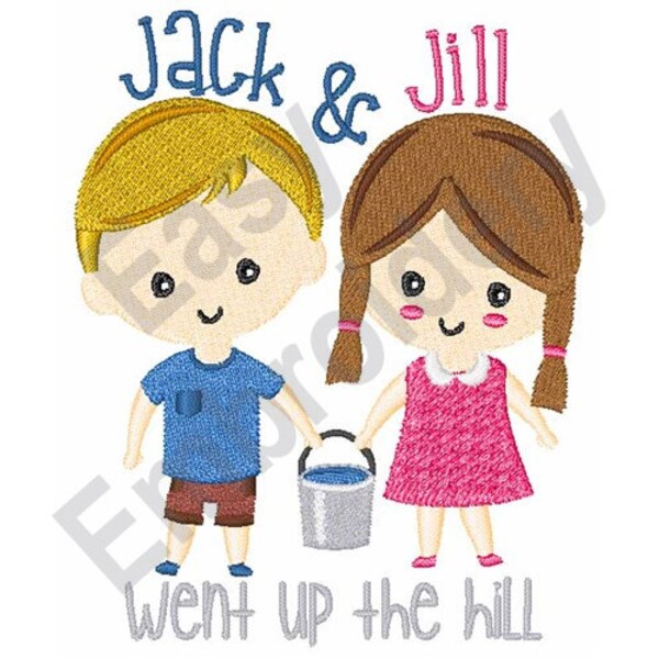 Jack and Jill Embroidery Design - Etsy