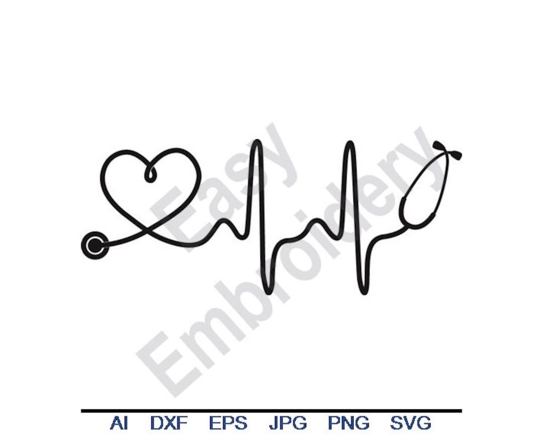 Doctor Nurse EKG Paramedic Heart Beat - Svg, Dxf, Eps, Png, Jpg, Vector ...