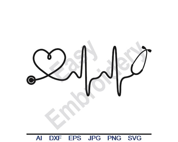 Doctor Nurse EKG Paramedic Heart Beat Svg Dxf Eps Png | Etsy