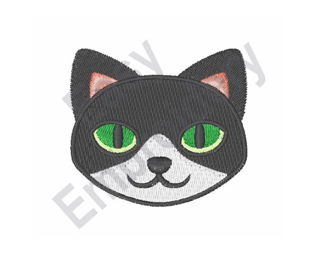 Cat Head Machine Embroidery Design - Etsy