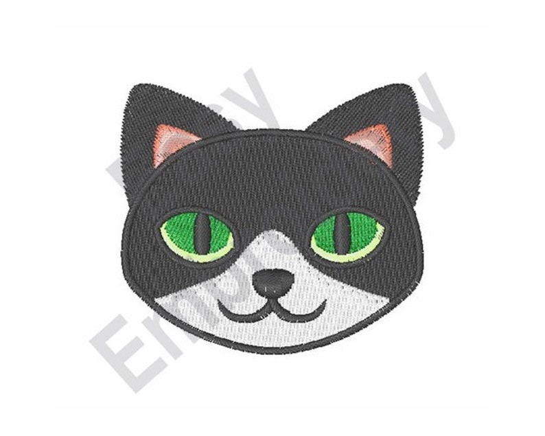 Cat Head Machine Embroidery Design | Etsy