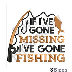 Missing Fishing - Machine Embroidery Design - Etsy