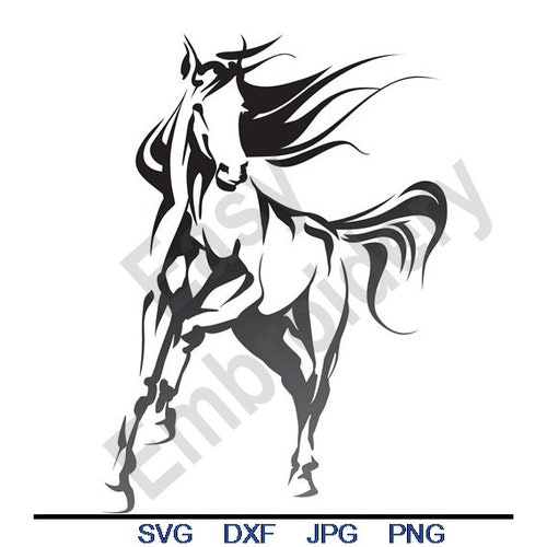 Stallion Horse Svg Dxf Eps Png Jpg Vector Art Clipart - Etsy