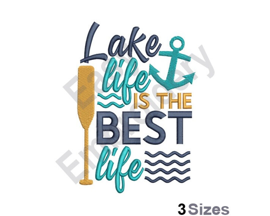 Lake Life - Machine Embroidery Design - Etsy