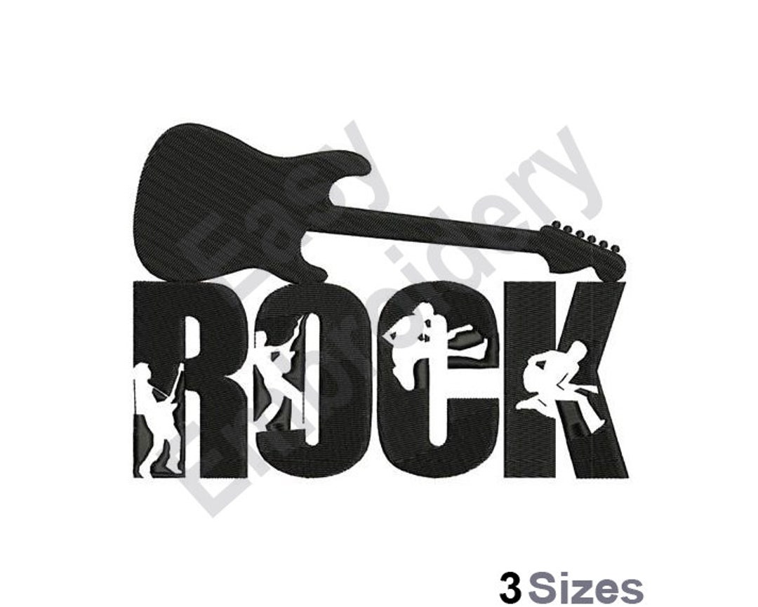 Rock Guitar - Machine Embroidery Design - 3 Sizes - Etsy
